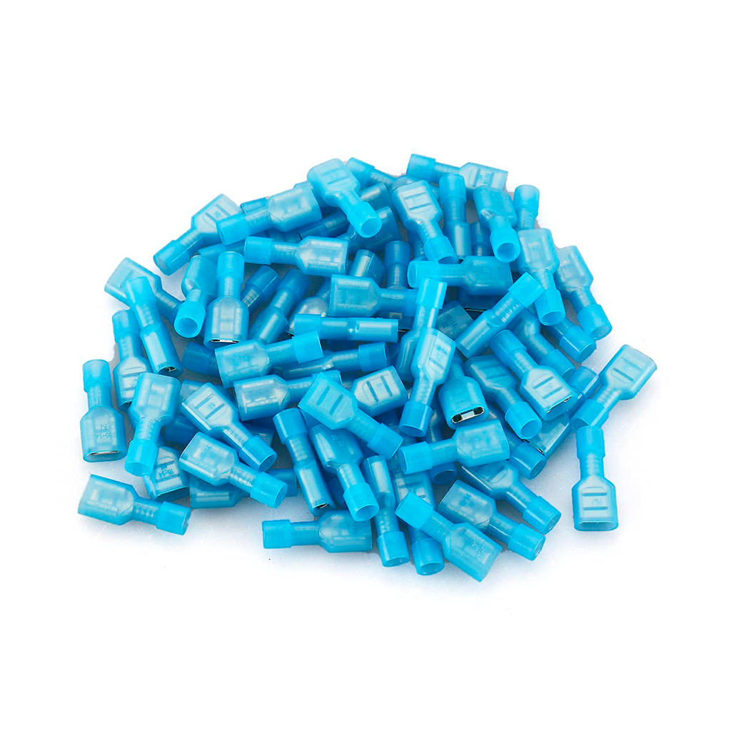 Terminal Hembra Nylon AISLADO 14-16AWG AZUL 100UND | GRUPO COINP